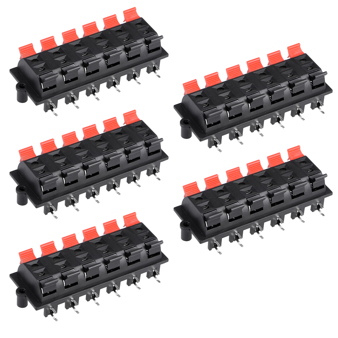 5pcs 12 Way Jack Socket Spring Push Release Connector Speaker Terminal ...