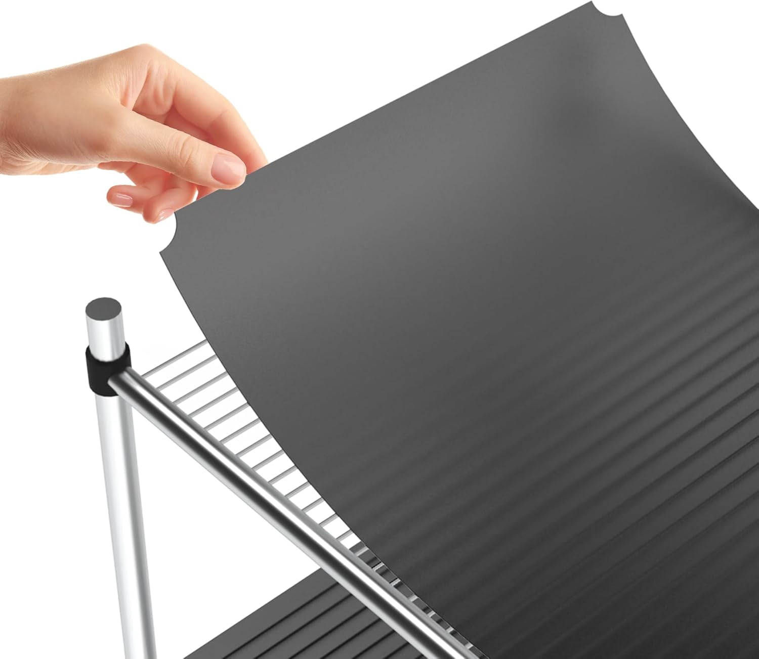 5pcs 14"x30" Non-Slip Plastic Shelf Liners for Wire Shelves, Grey ...