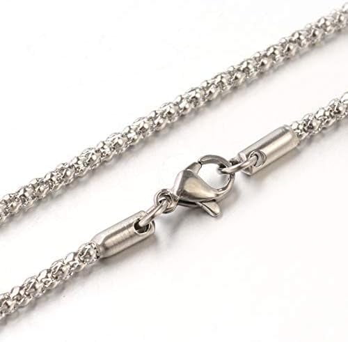 5pcs 15.7 Inch 304 Stainless Steel corn Chain Necklaces with Lobster ...