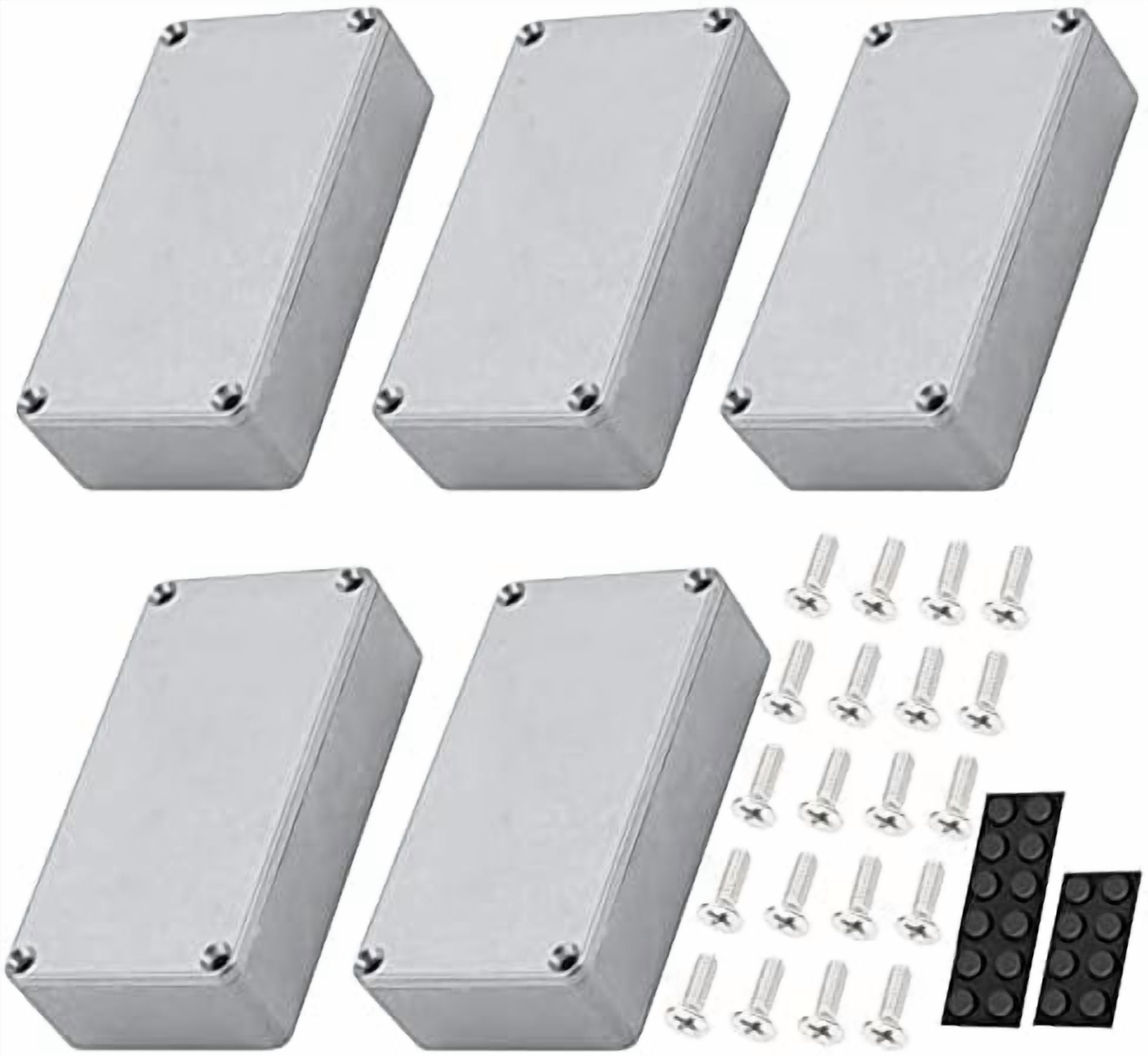 5pcs 1590B Guitar Pedal Enclosure Aluminum Diecast Stomp Box Case ...