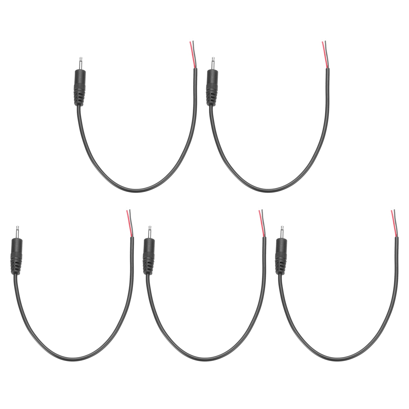 5pcs 2.5mm Female Jack to Bare Wire Open End Replacement TRS 2 Pole ...