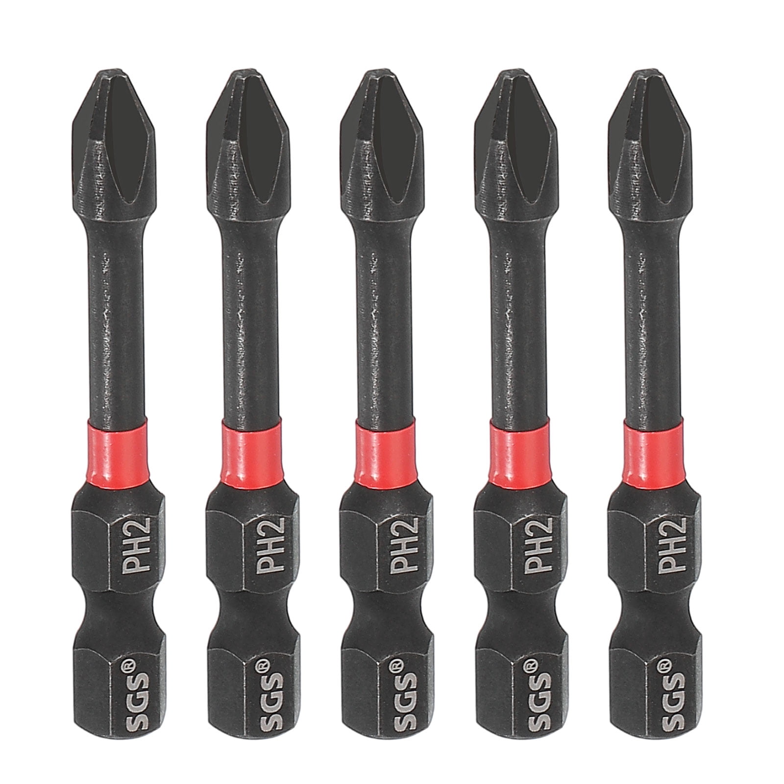5pcs #2 Phillips Impact Screwdriver Bit PH2 1/4" Hex Shank 2" (50mm ...