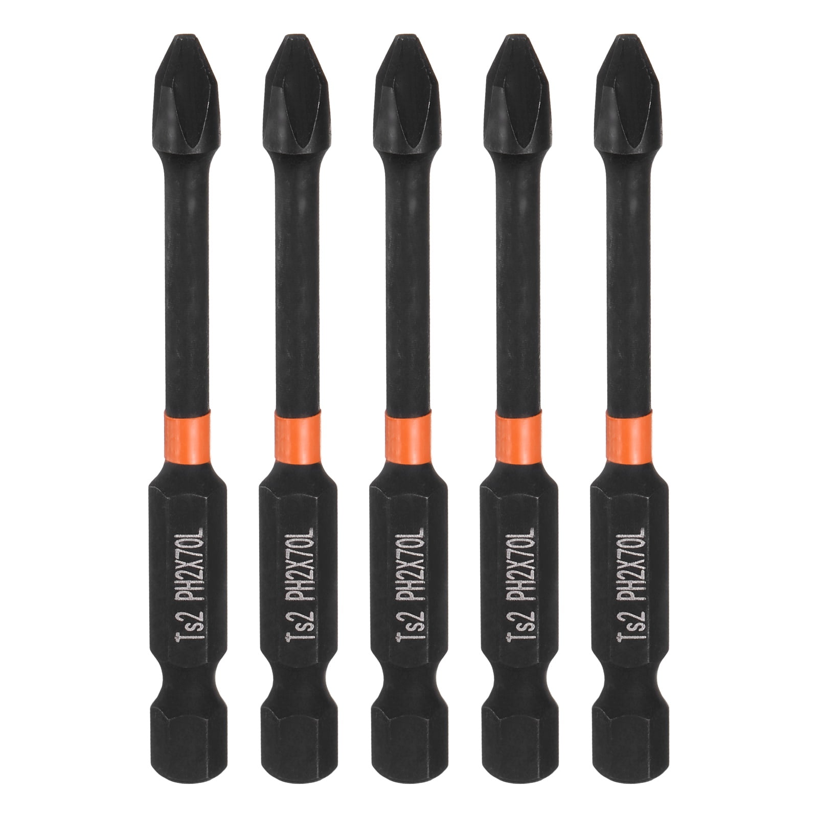 5pcs #2 Phillips Impact Screwdriver Bit PH2 1/4" Hex Shank 2.76" (70mm ...