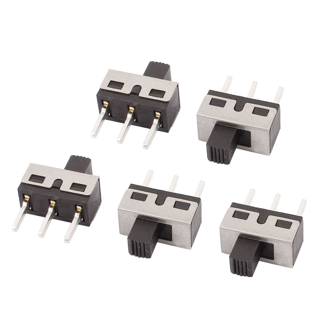 5pcs 2 Position Straight Mounting 3P SPDT Micro Latching Toggle Switch - Walmart.com