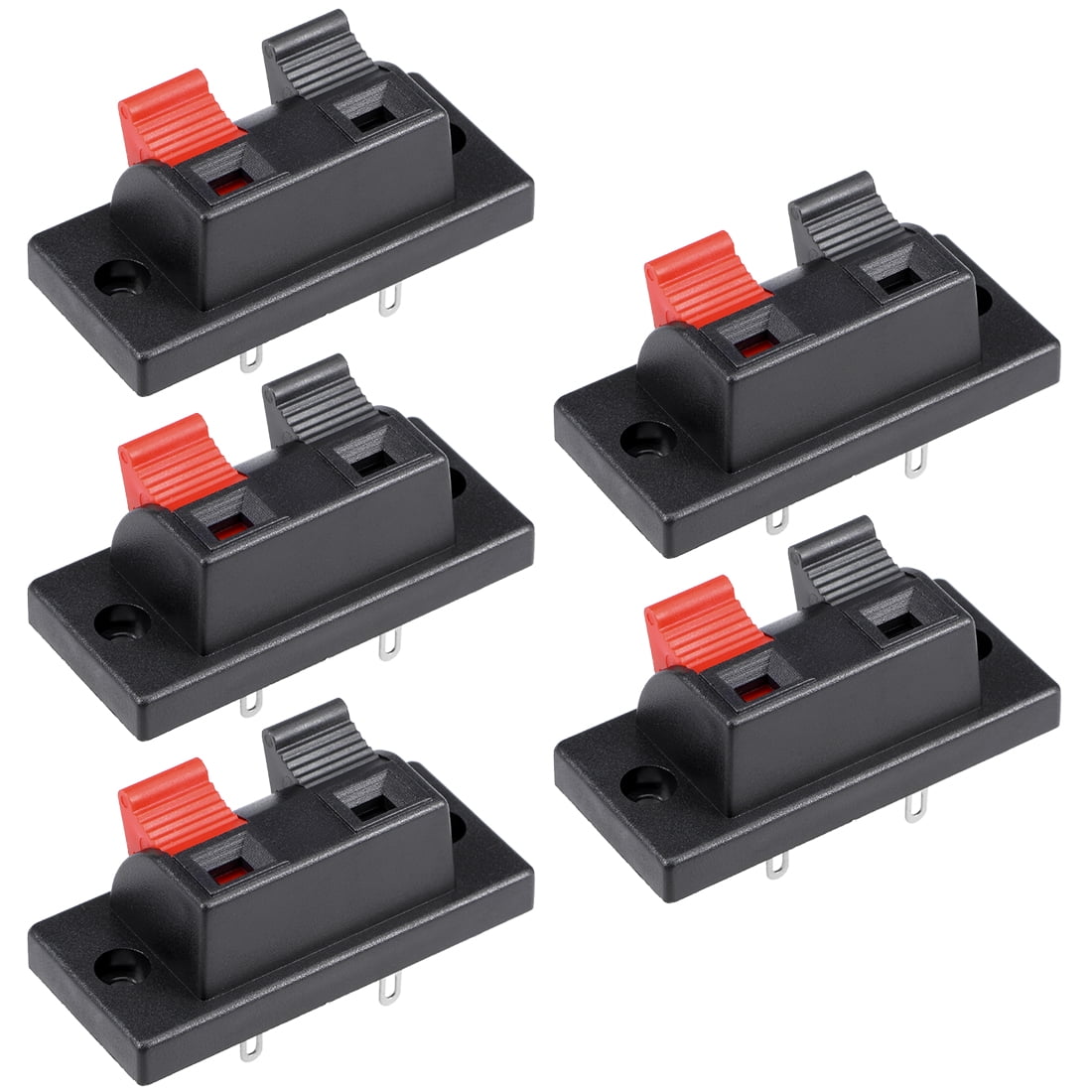 5pcs 2 Way Push Release Connector Speaker Terminal Strip Block ...