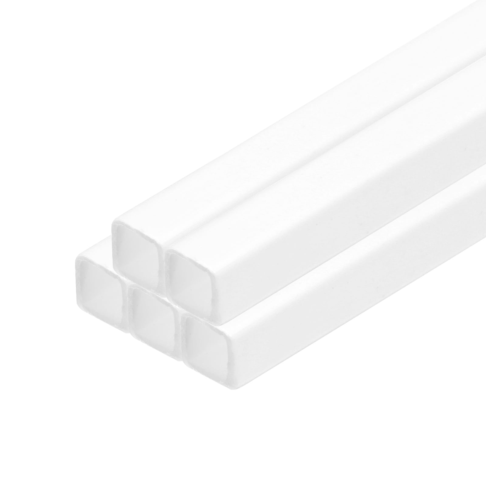 5pcs 20" Plastic Model Tube ABS Solid Square Bar 0.16"x0.16" White Easy ...