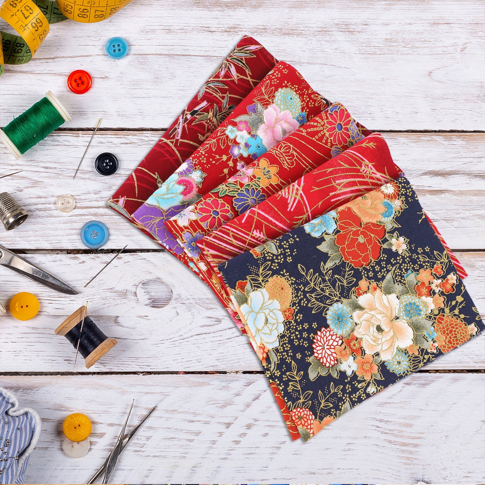 5pcs 20" x 20" Fabric Bundle Squares Patchwork,Japanese Style Cotton ...