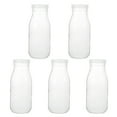 5pcs 250ML High Temperature Resistant Glass Bottle Milk Glass Bottle Drink Juice Container ...