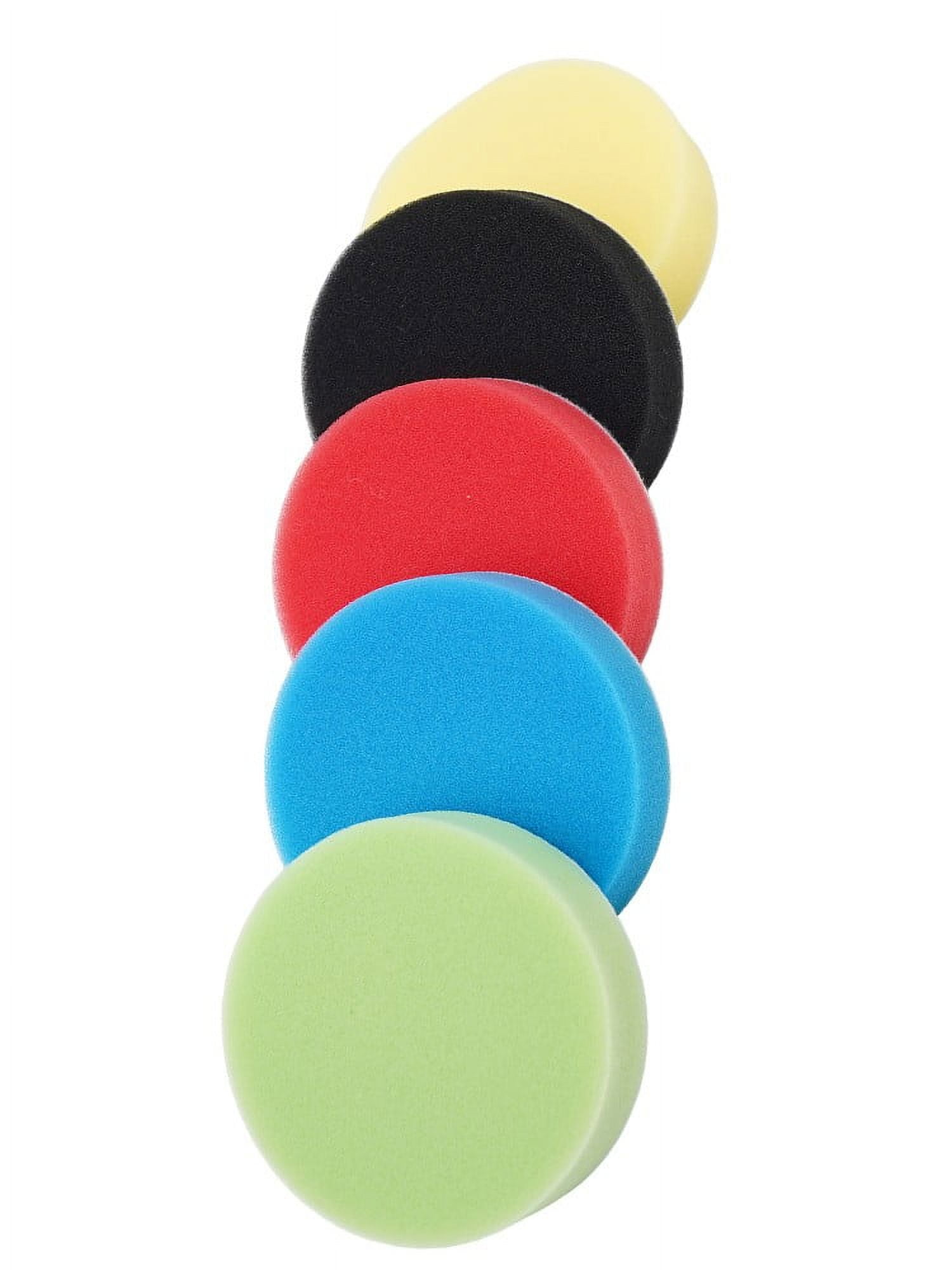 5pcs 3/4/5/6/7inch Flat Sponge Buffer Buffing Pad Polishing Pad Kit Car ...