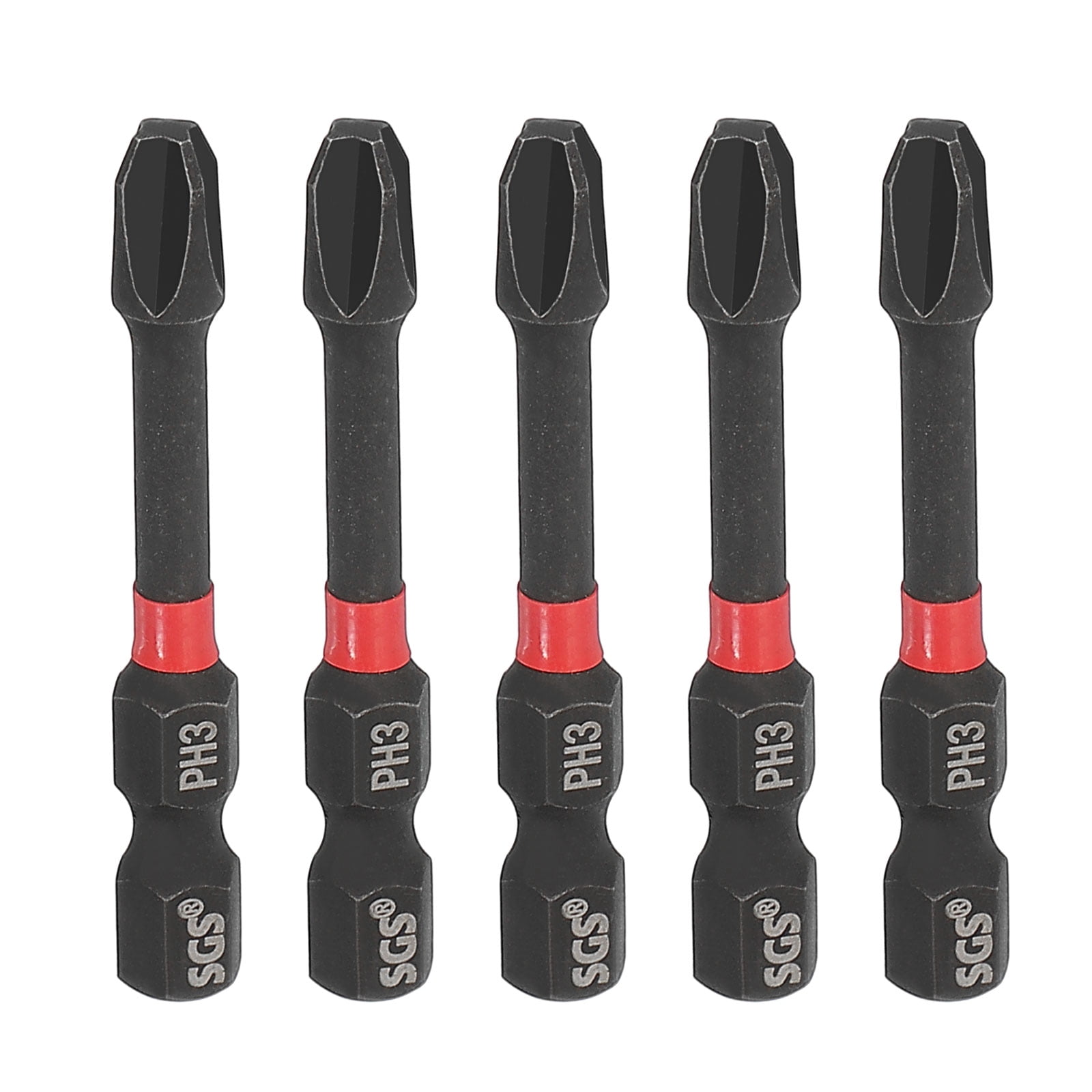 5pcs #3 Phillips Impact Screwdriver Bit PH3 1/4" Hex Shank 2" (50mm ...