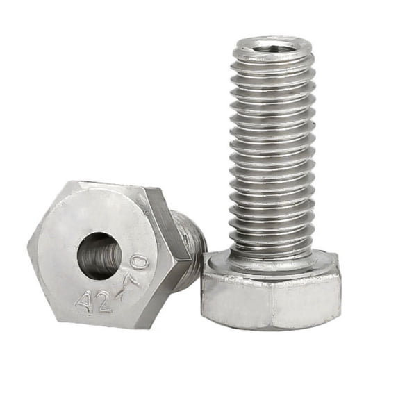 (5pcs) 304 Stainless Steel Hexagon Hollow Threaded Through Hole Suit ...