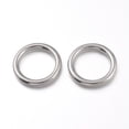 5pcs 304 Stainless Steel Linking Rings Round Ring Stainless Steel Color ...