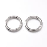 5pcs 304 Stainless Steel Linking Rings Round Ring Stainless Steel Color ...