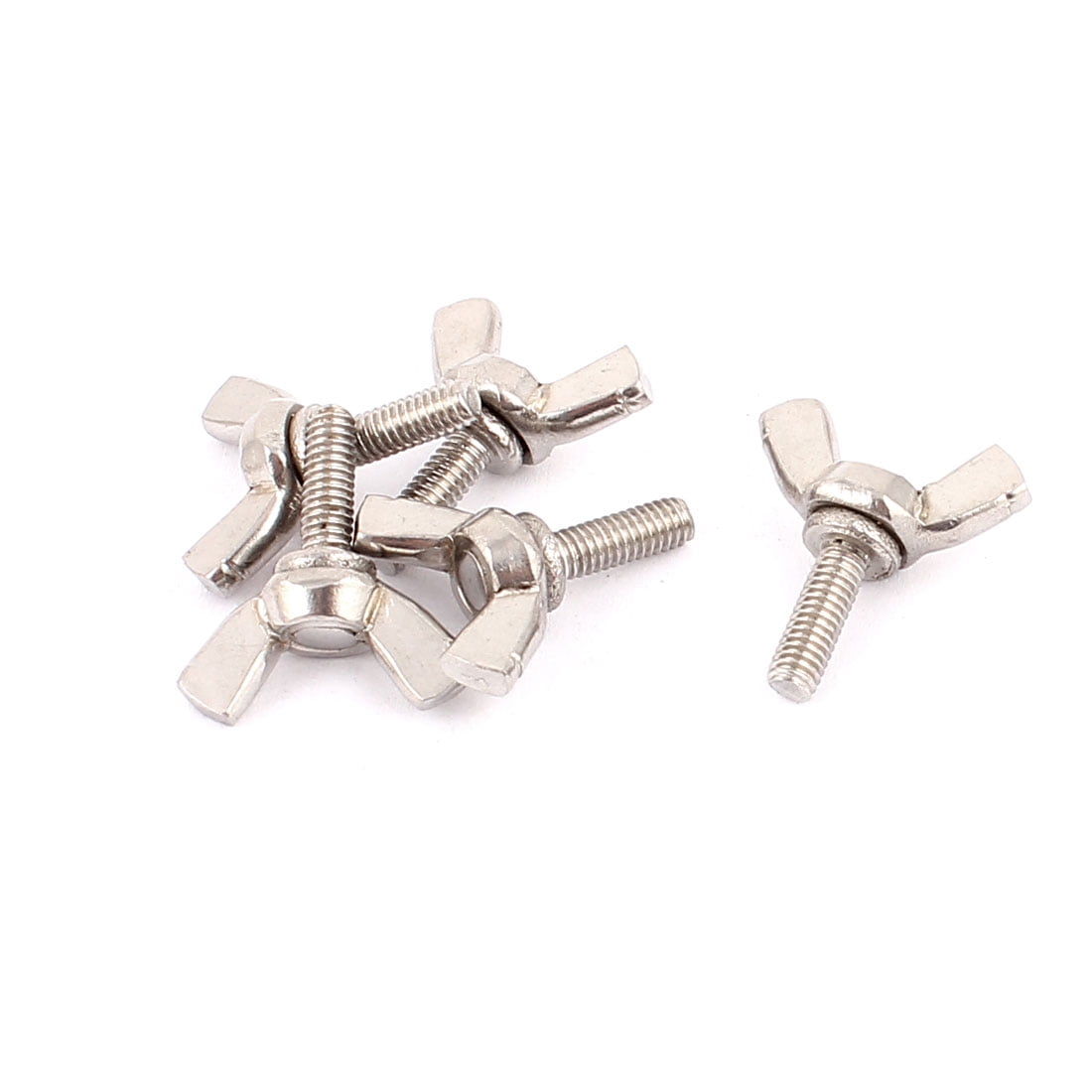 5pcs 304 Stainless Steel M4x12mm Thread Butterfly Head Wing Screws ...