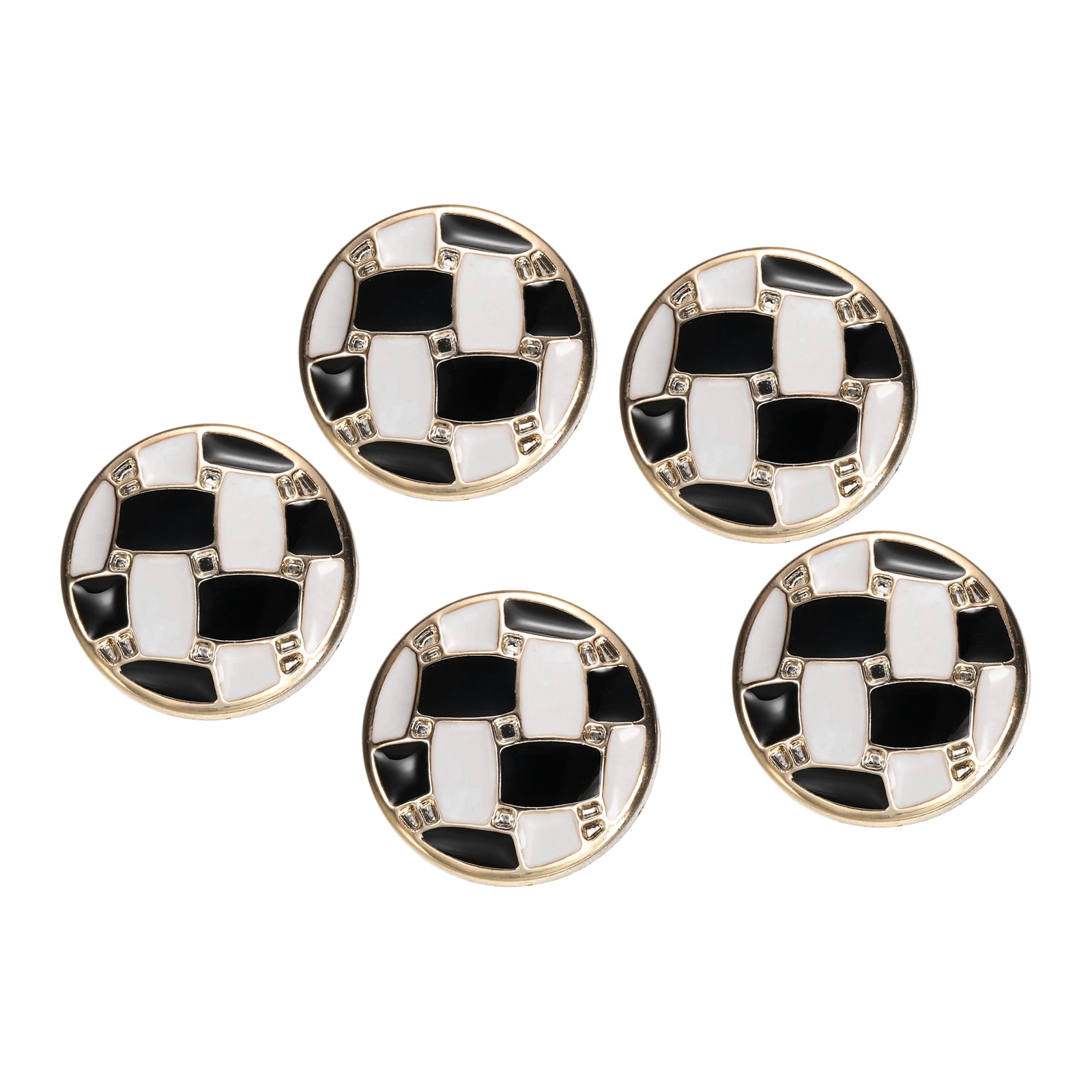 5pcs 34L Gold White Faux Pearl Buttons 21mm 7/8" Dia 0.43" Thick ...