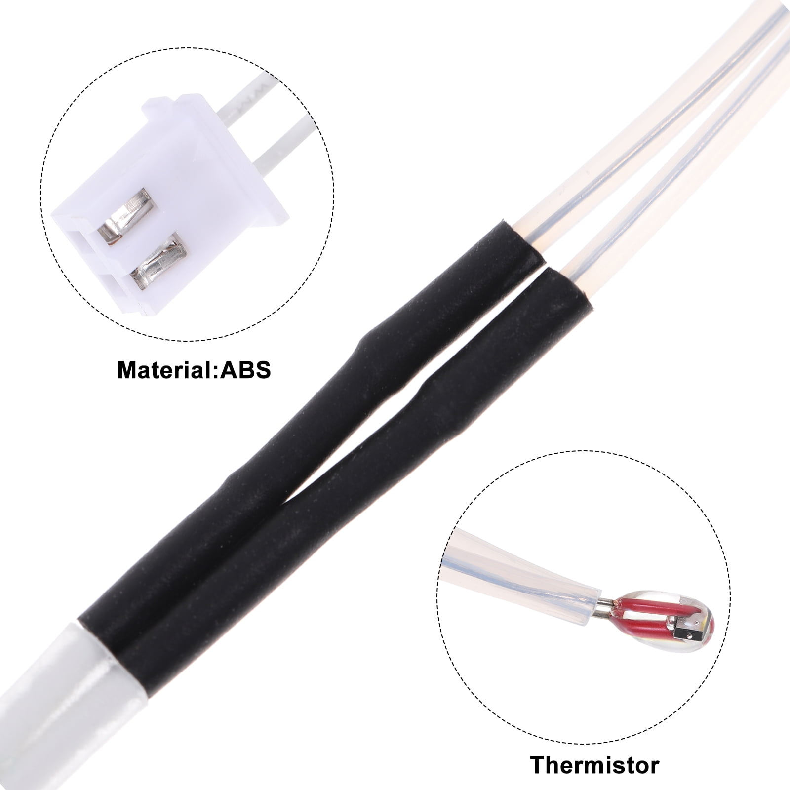 5pcs 3D Printer Thermistor 100K High Temperature Thermistor for 3D ...