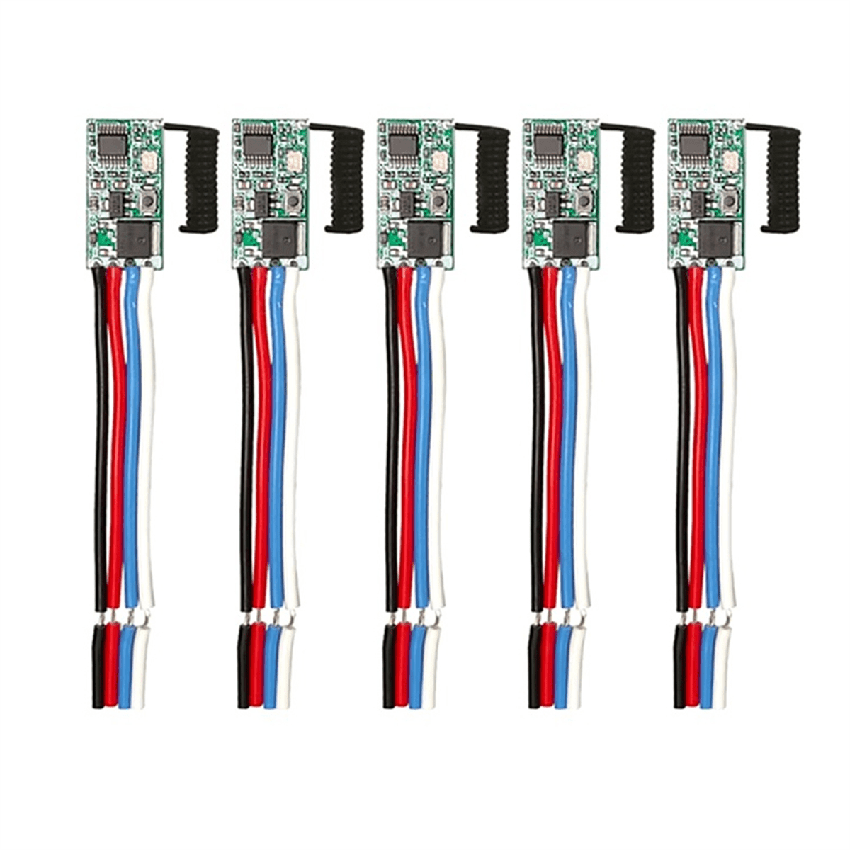 5pcs 433.92Mhz Universal Wireless DC 3.6V-24V Remote Control Switch 1 CH RF Relay Receiver LED ...