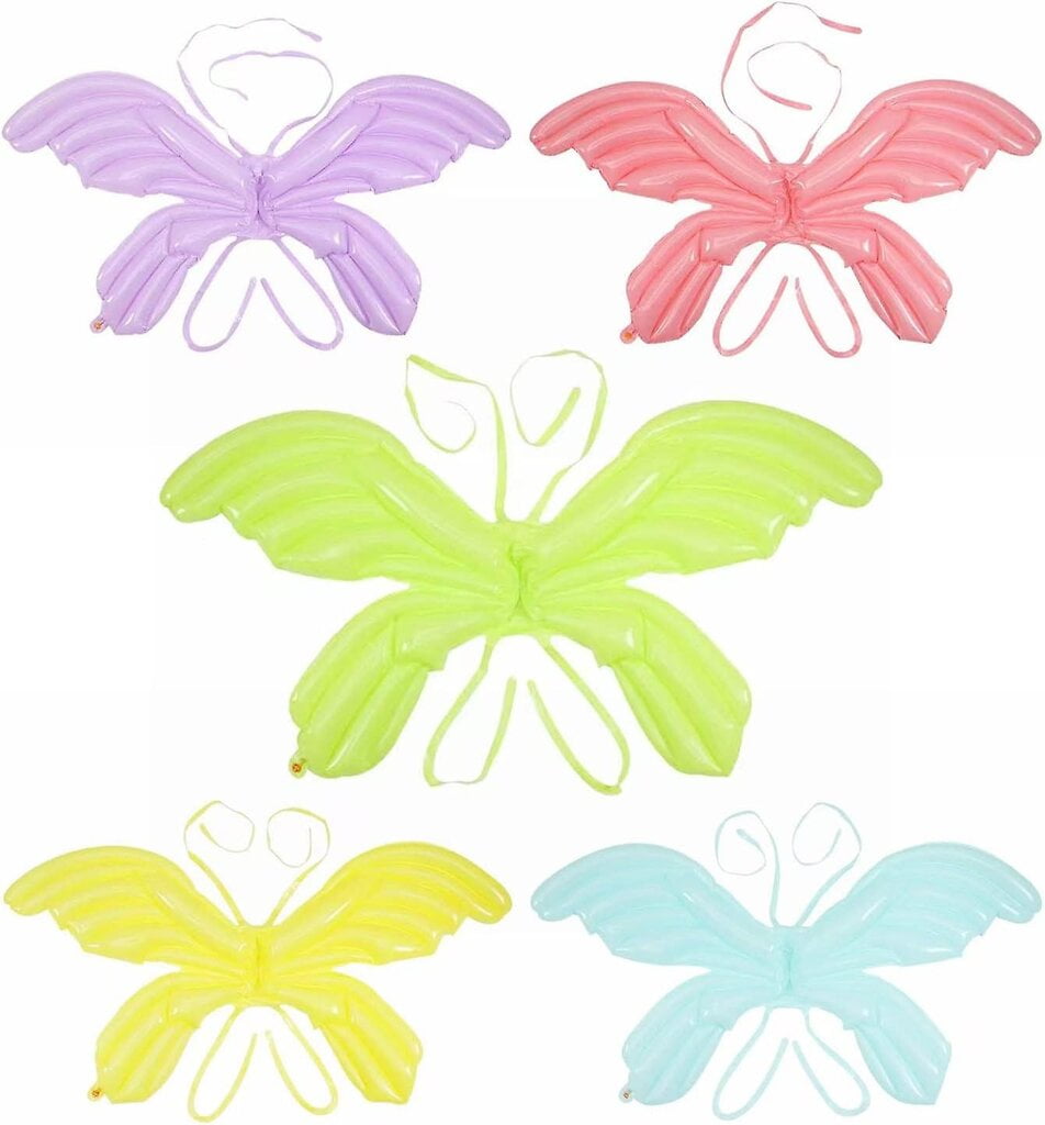 5pcs (48 x 35 inches) Butterfly Wings Balloons Colorful Butterfly Fairy ...