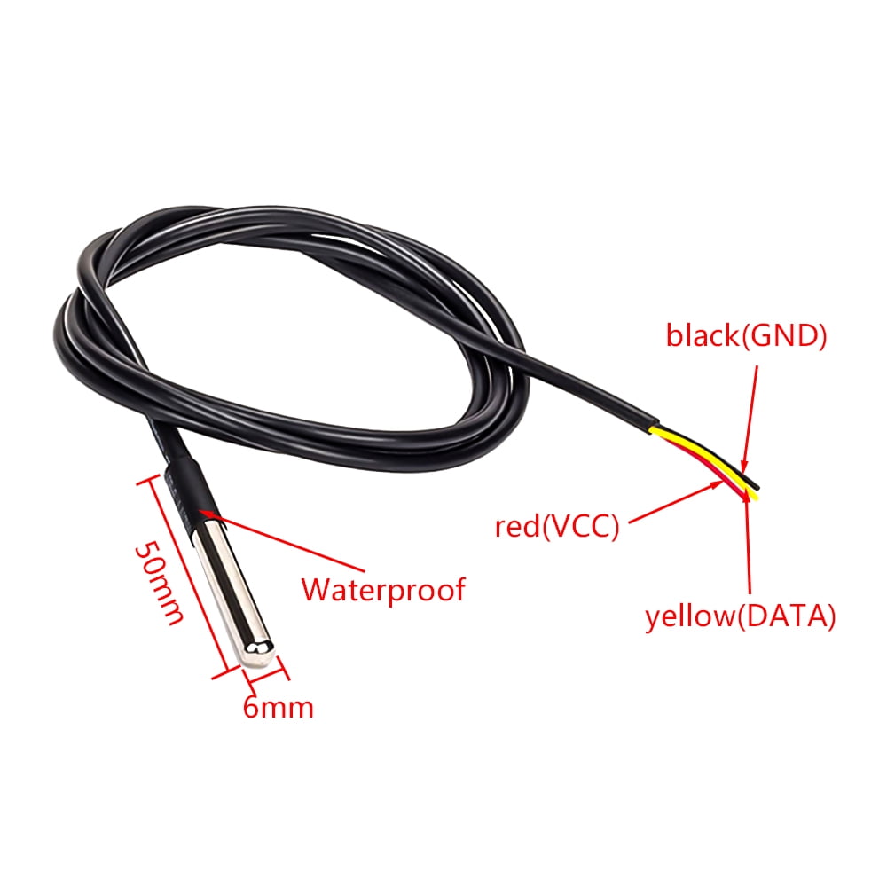 5pcs 4M DS18B20 Temperature Sensor Digital Thermal Probe Sensor ...