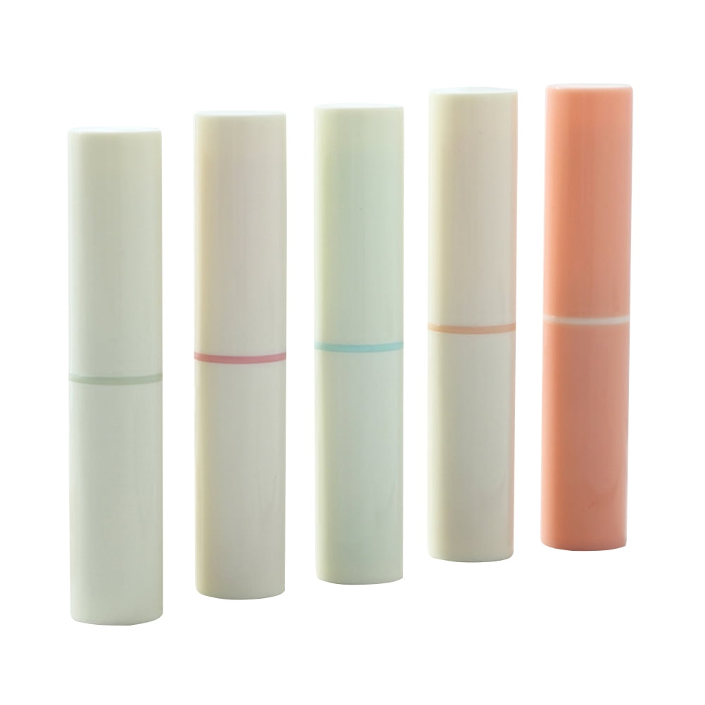 5pcs 4g Women Empty Plastic Lip Balm Tubes Containers Lip Gloss Storage