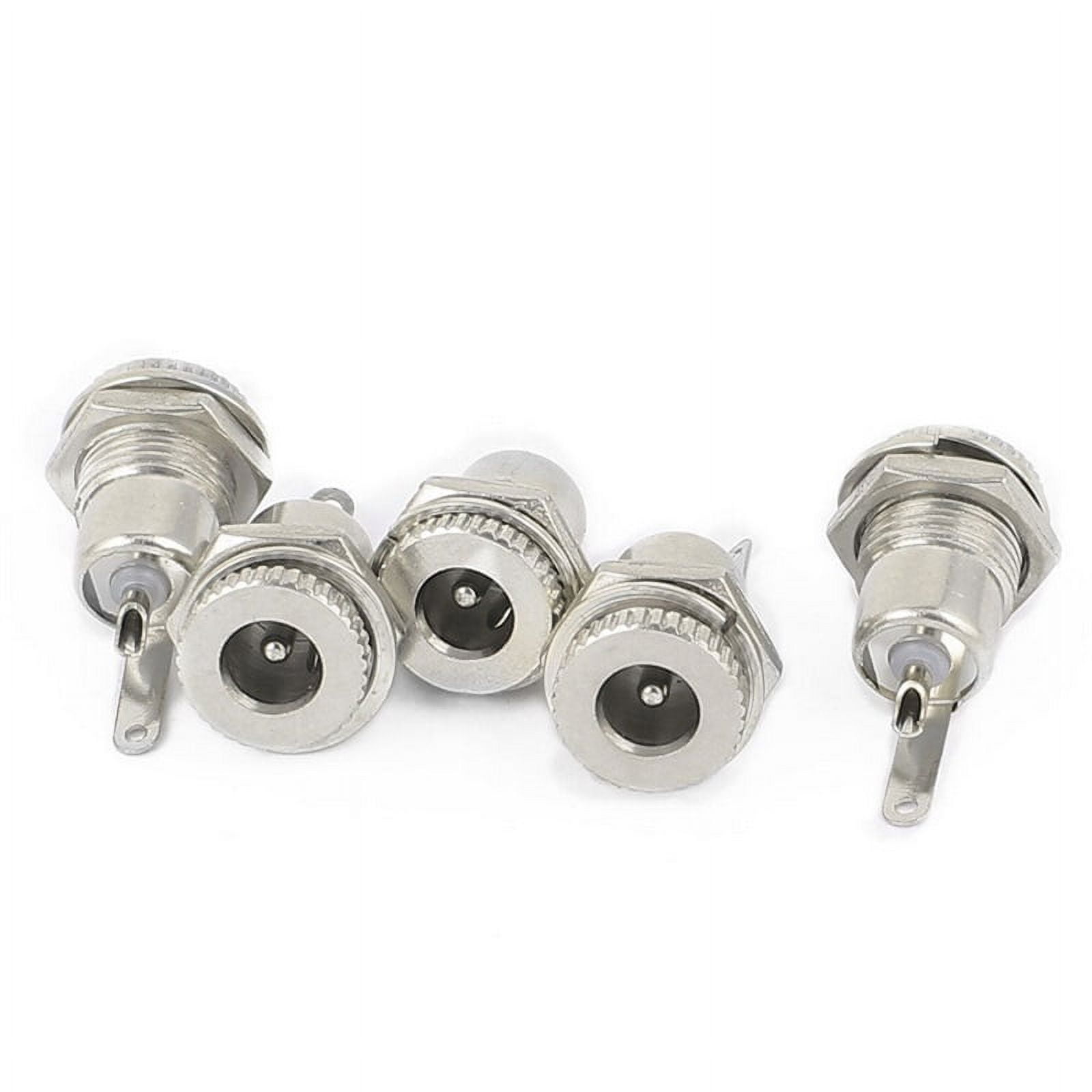 5pcs 5.5 mm x 2.1mm DC Power Jack Socket Female Panel Mount Connector ...