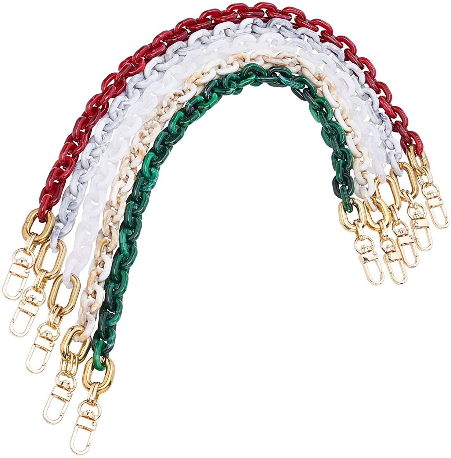 5pcs 5 Colors 20 Inch Handbag Purse Straps Bag Handle Chains Acrylic ...