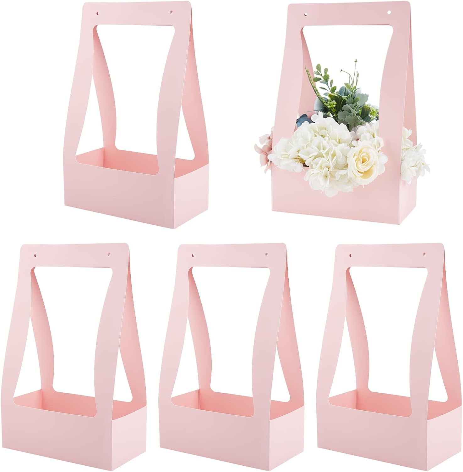 5pcs 5 Pcs Flower Bouquet Bags with Handle Foldable Decorative Paper ...