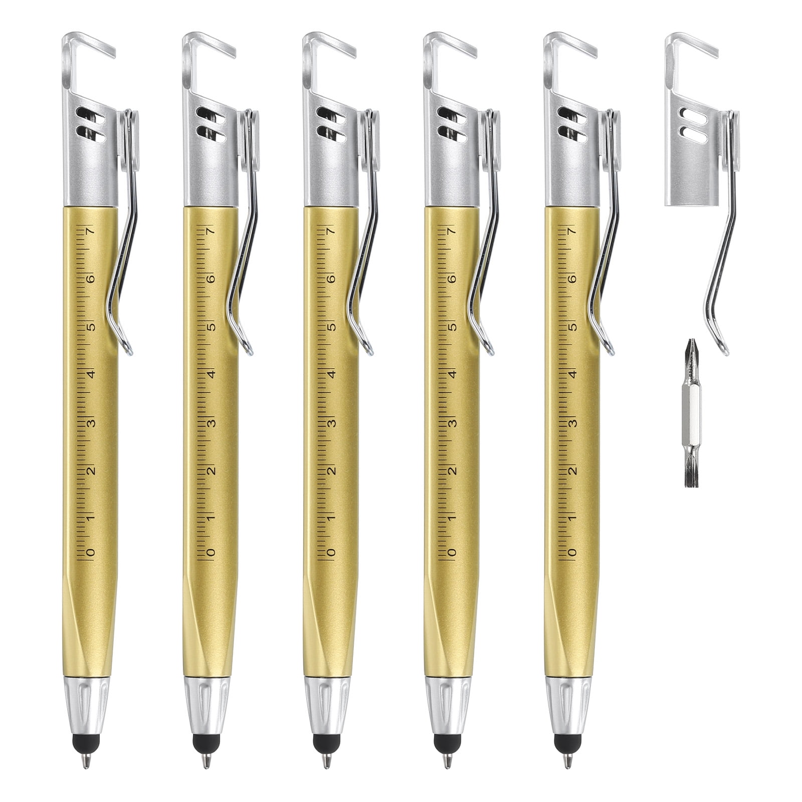 5pcs 5 in 1 Multitool Tech Tool Pen Gifts for Men with Ballpoint Pen ...
