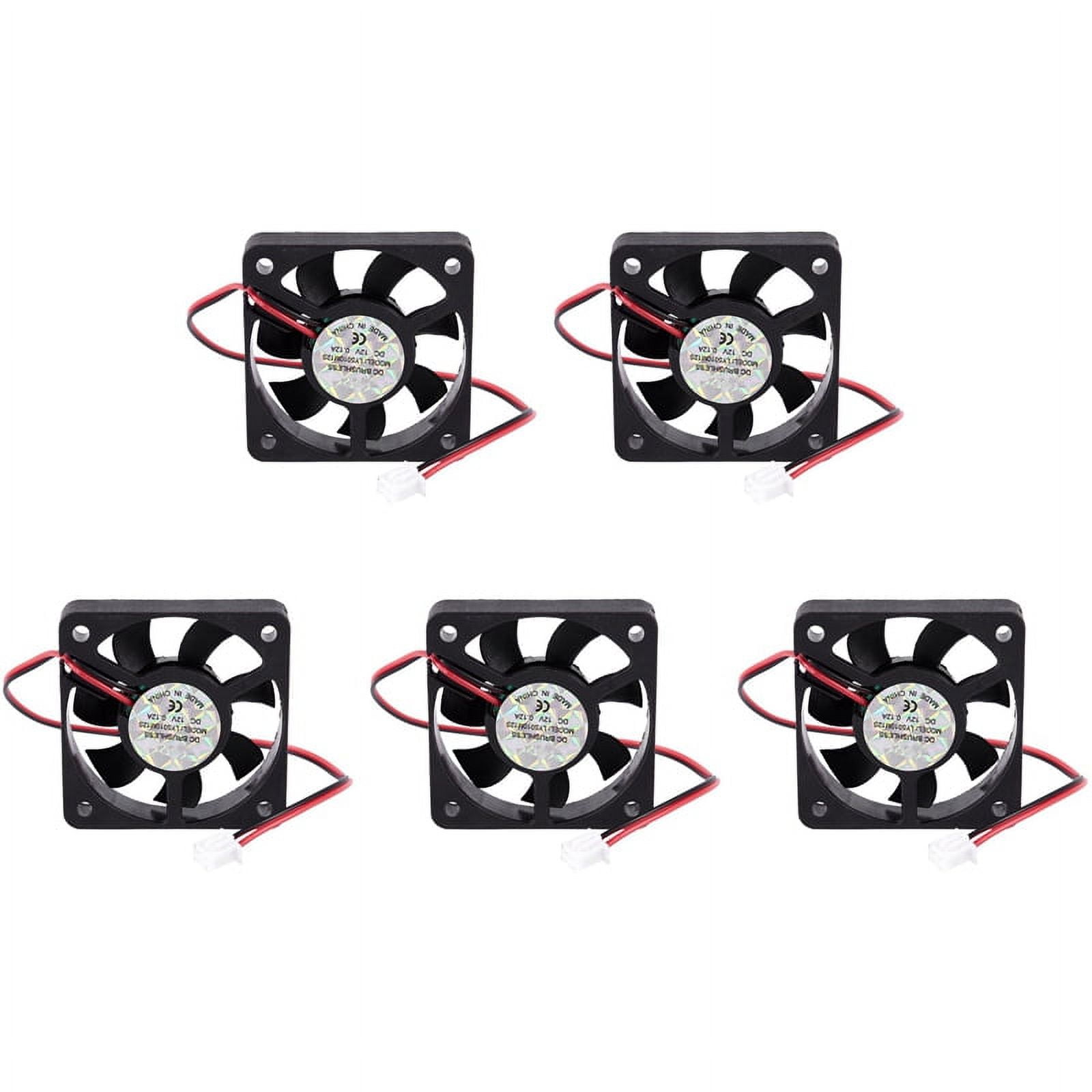5pcs 50mm 12V 2Pin 4000RPM Sleeve Bearing PC Case CPU Cooler Cooling ...
