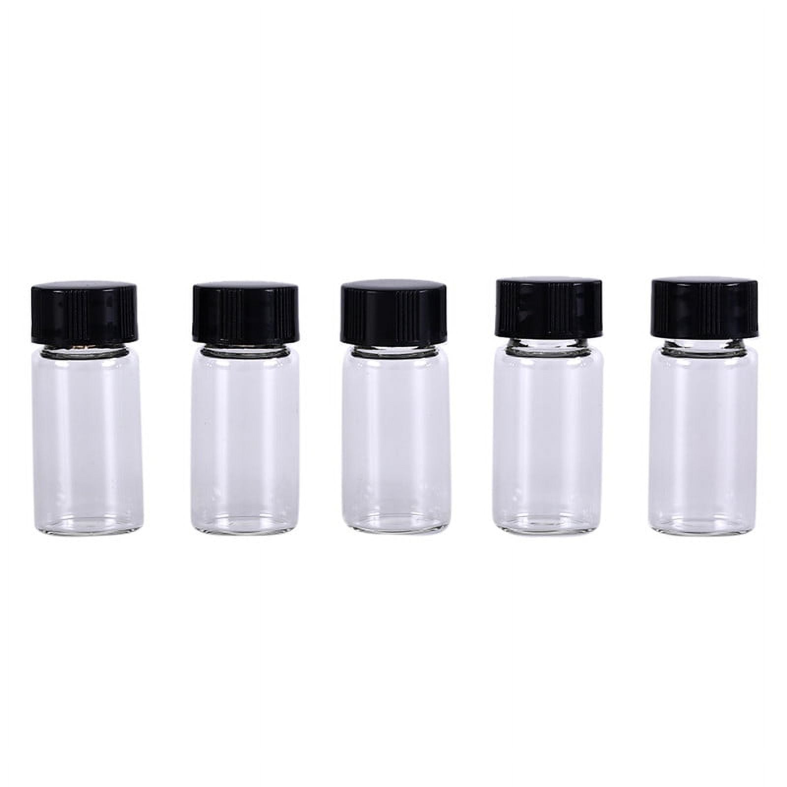 5pcs 5ml small cute lab glass vials bottles clear containers with screw ...