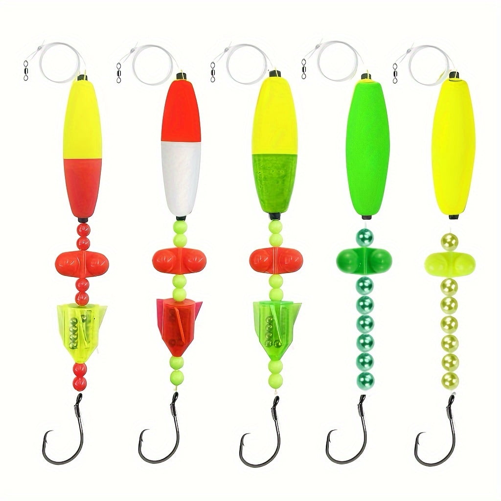 5pcs 6/0 Catfish Bait Strange Cat Fish Rig Catfish Rattle Floater ...