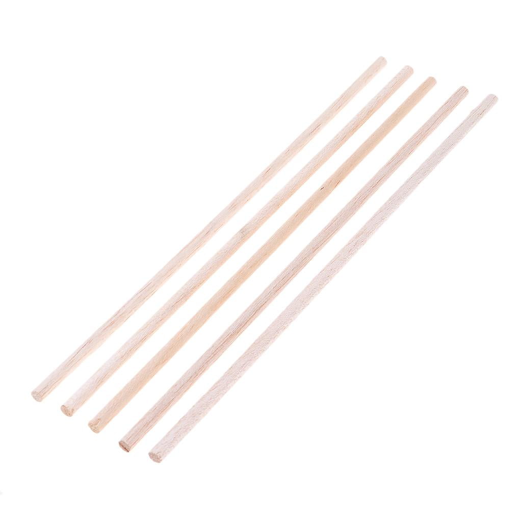 5pcs 6*250mm Craft Sticks Round Rod Balsa Wood Bar DIY Accessory ...