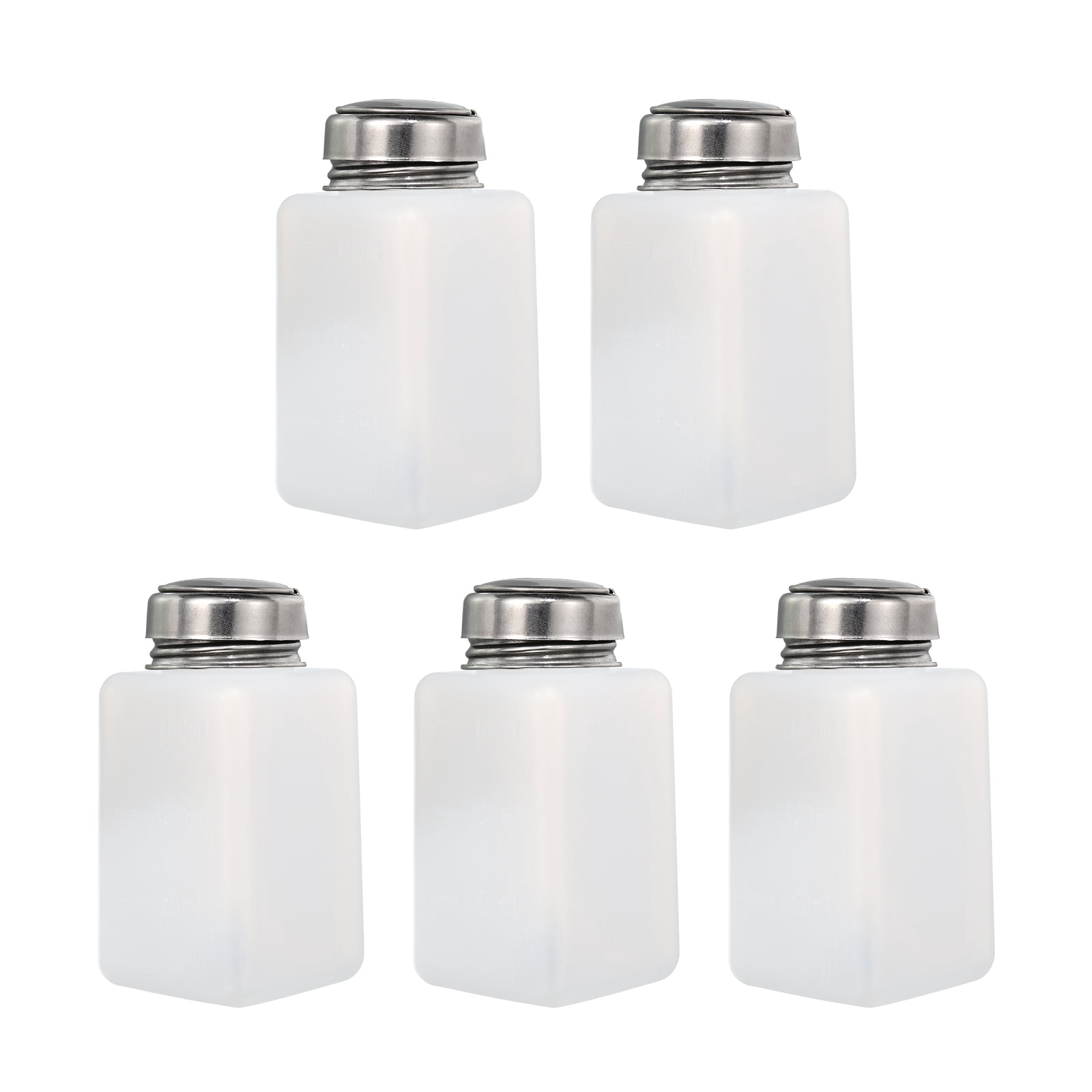 5pcs 6 Oz/180ml Alcohol Push Down Pump Dispenser Bottle Press Liquid ...