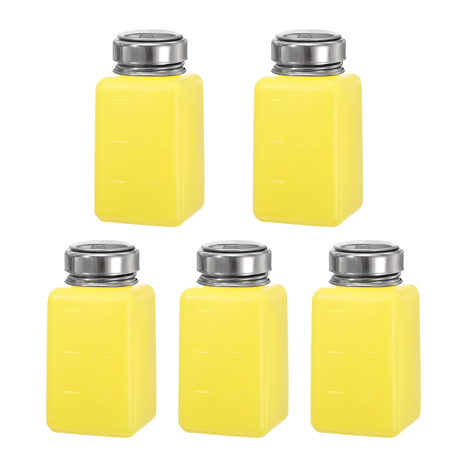 5pcs 6 Oz/180ml Alcohol Push Down Pump Dispenser Bottle Press Liquid ...