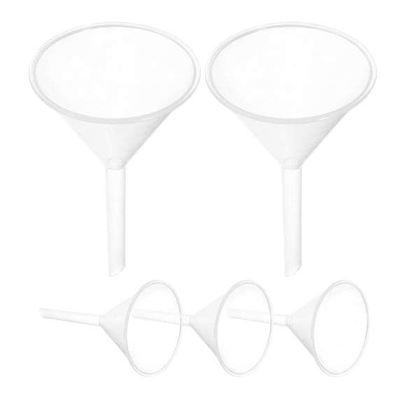 Minkissy 5Pcs Laboratory Funnels Plastic Long Neck for Safe Liquid ...