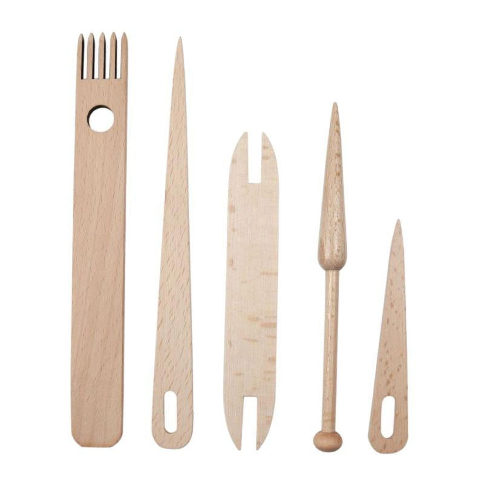 5pcs/6pcs Wood Hand Loom Stick Set, Wood Weaving Crochet Needle with ...