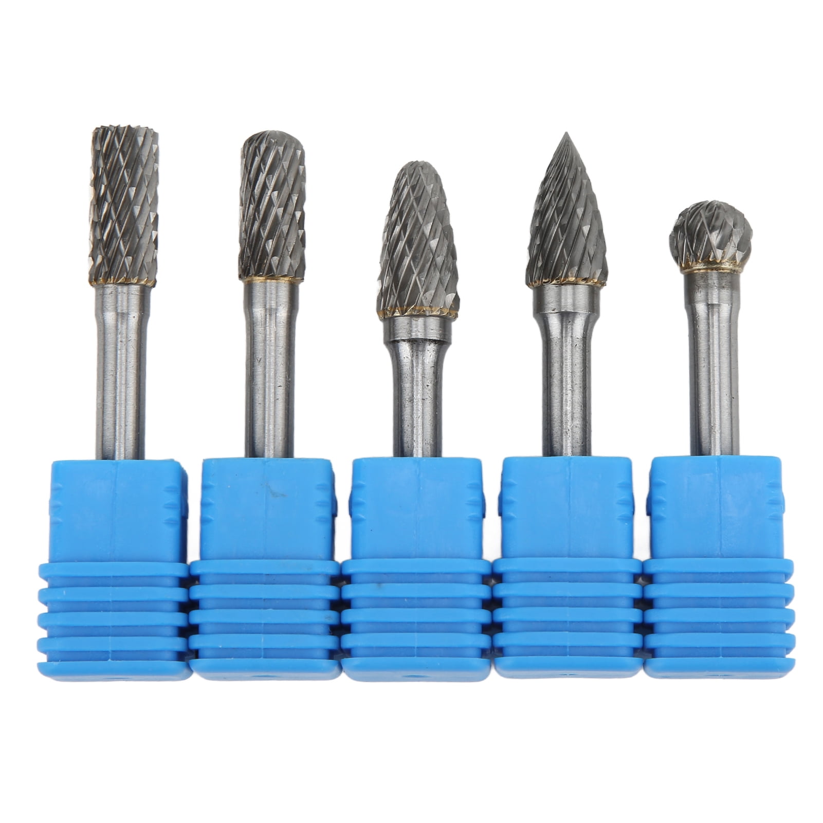 5pcs 6x10mm Double Cut Tungsten Carbide Rotary Burr File Set for ...