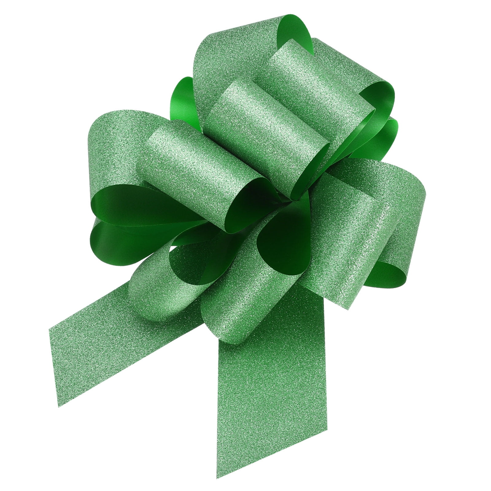5pcs 7 Inch Large Pull Bow Gift Wrapping Big Pull Bows Ribbon Green for ...