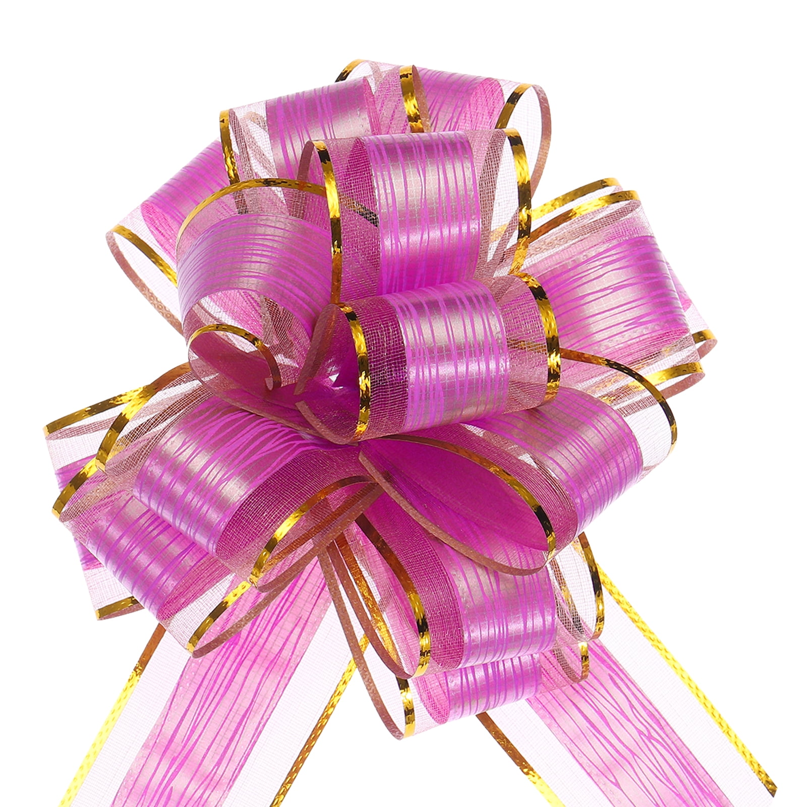 5pcs 7 Inch Large Pull Bow Gift Wrapping Bows Ribbon Organza Bows Rose ...