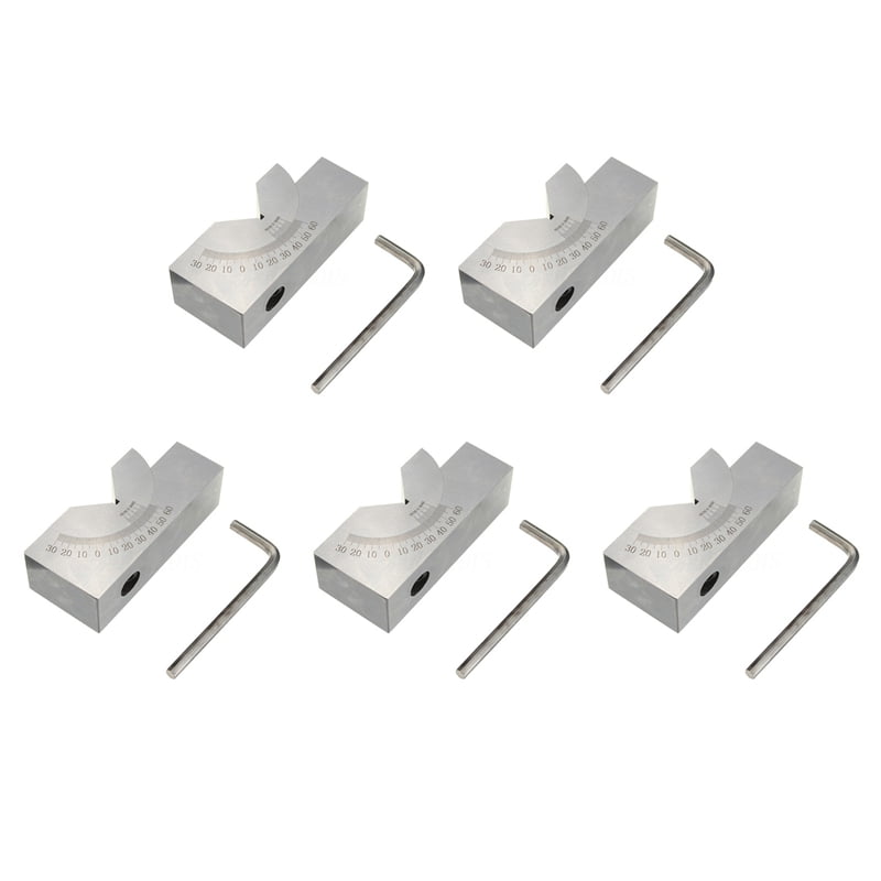 5pcs 75 X 25 X 36mm Mini Adjustable Angle V Block Milling 0 Degree to ...