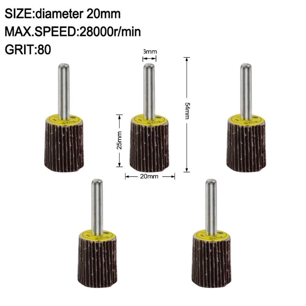 5pcs 80 Grit Sanding Flap Wheel Disc for Electric Drill and Grinder ...