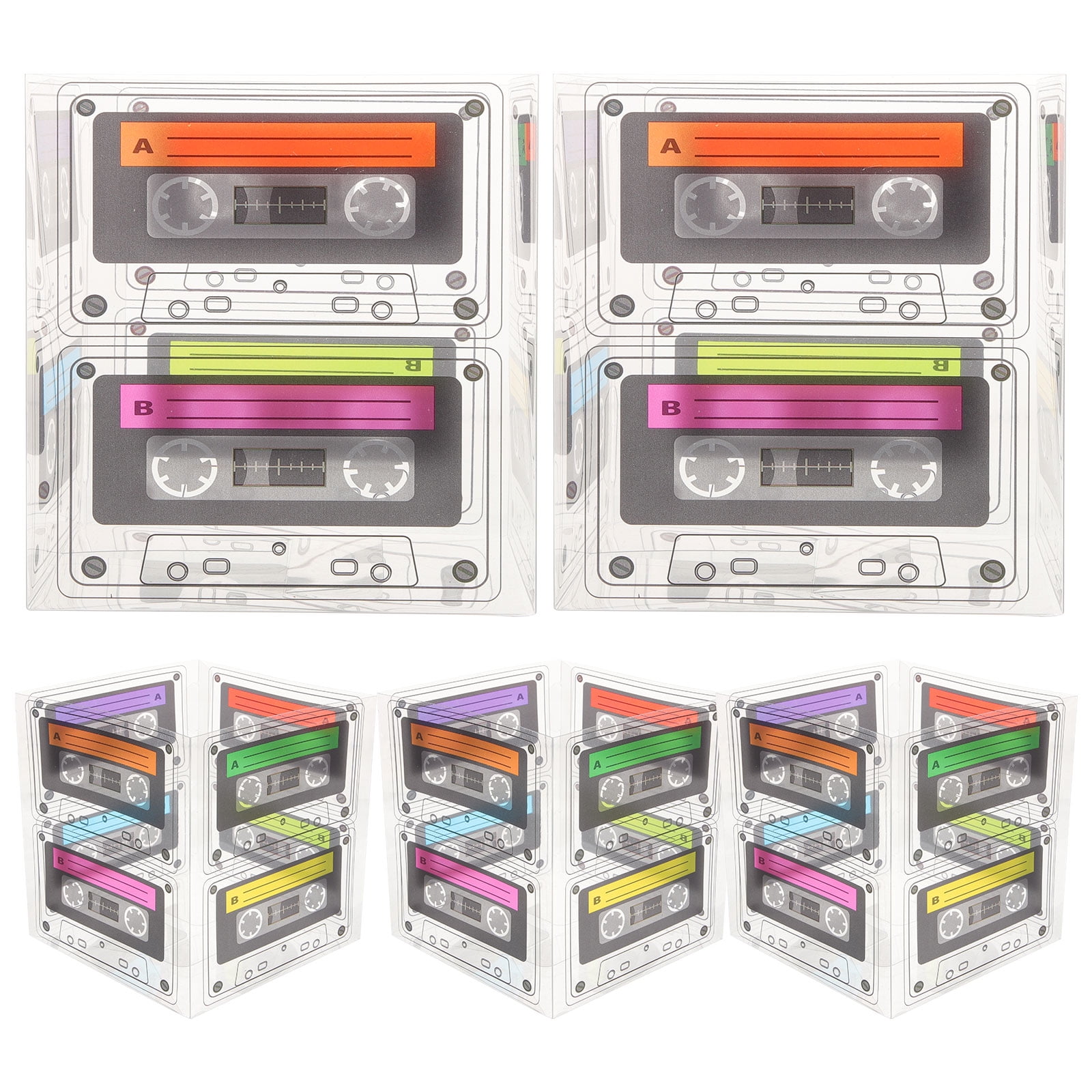 5pcs 80s Party Decorations Cassette Tape Table Decorations Cassette ...
