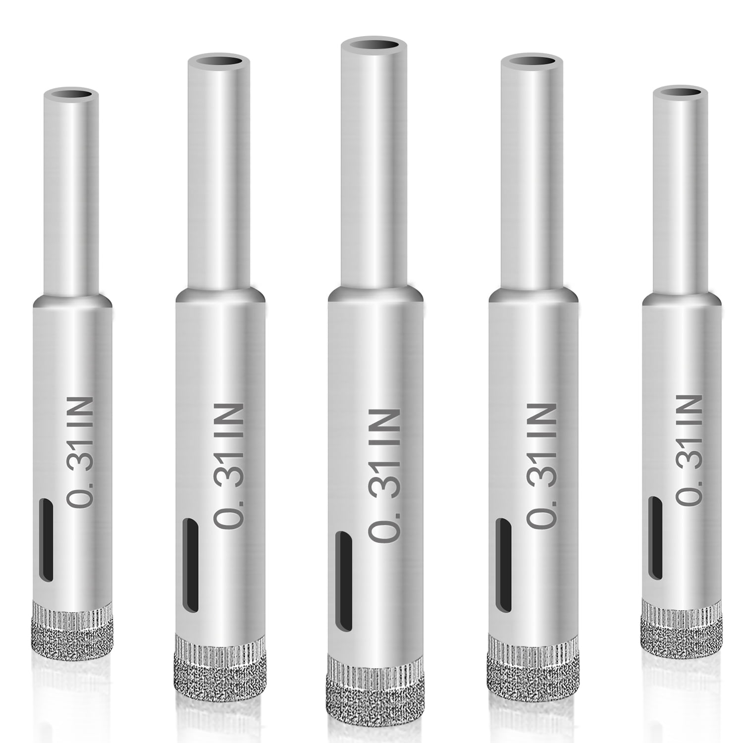 5pcs 8mm / 0.31 in Diamond Drill Bits Extractor Remover Tools Hole Saws ...