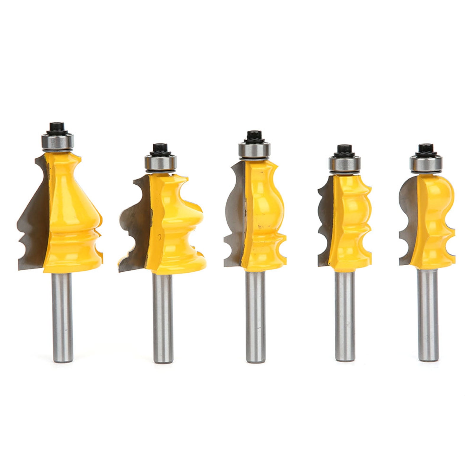 5pcs 8mm Shank Handrail Router Bit Cabinet Door Top Line Milling Cutter ...