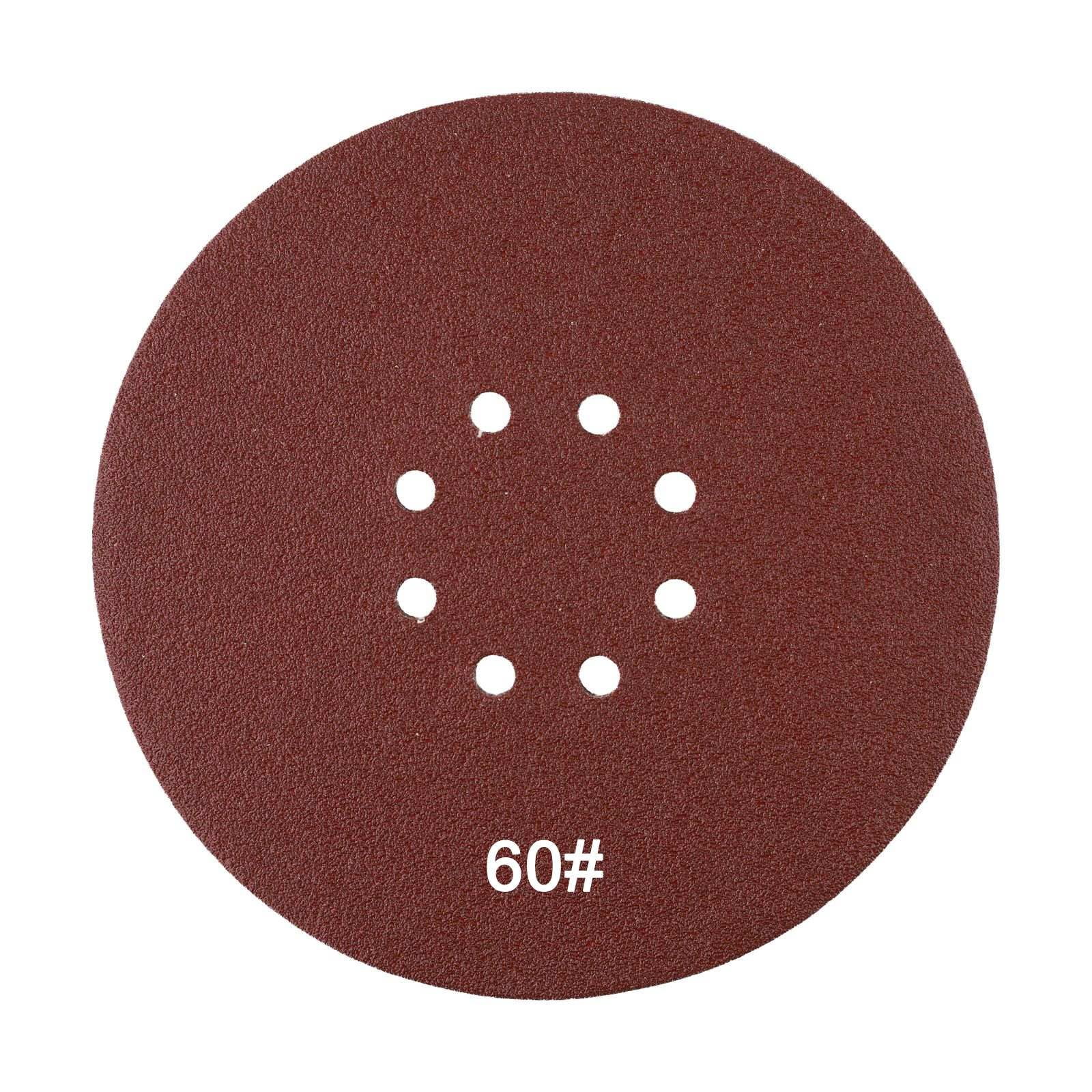 5pcs 9 Inches 225mm 8 Hole Sanding Discs Paper Base Flocking Sandpaper ...