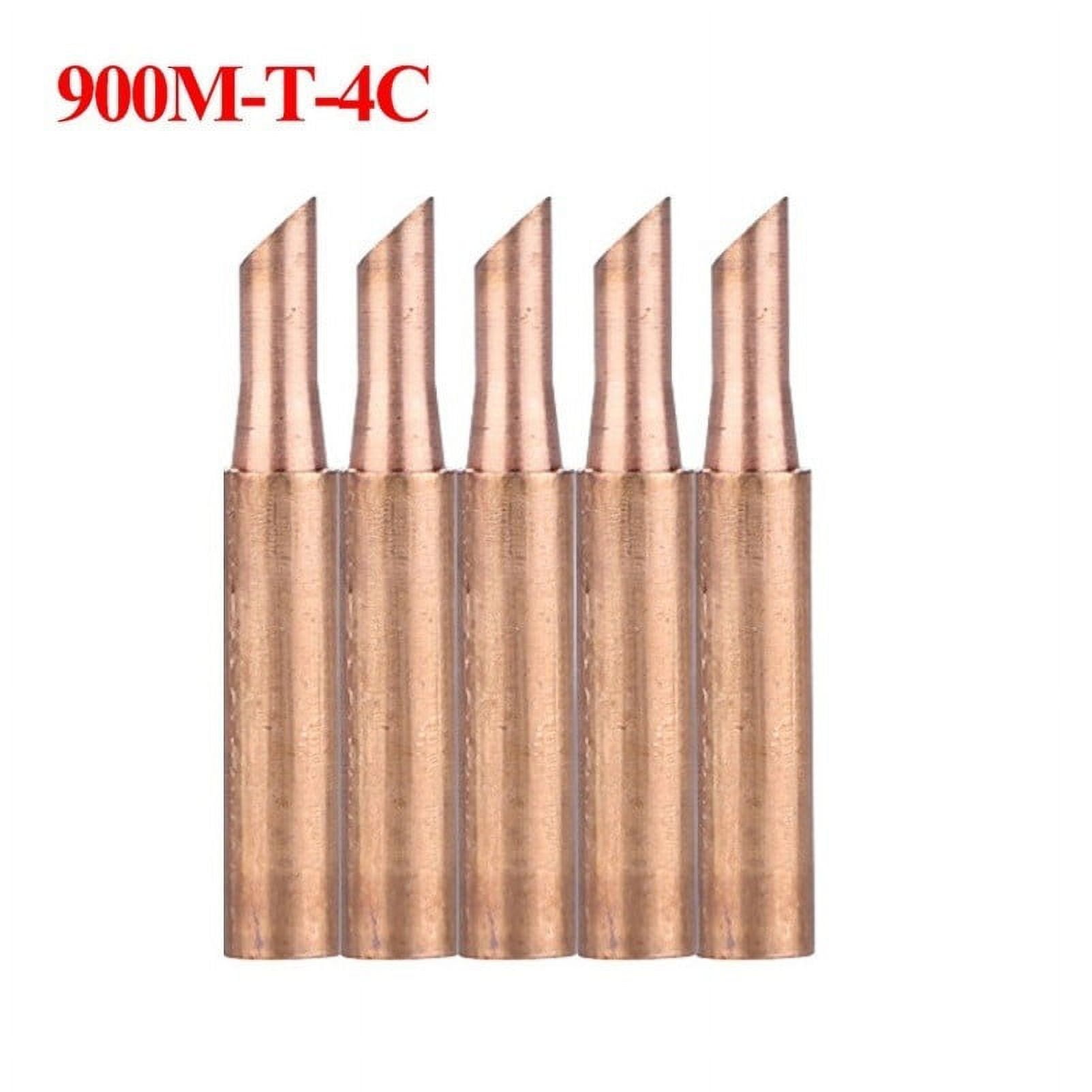 5pcs 900M-T Copper Soldering iron tips Lead-free welding solder tip 933.907.951 - Walmart.com