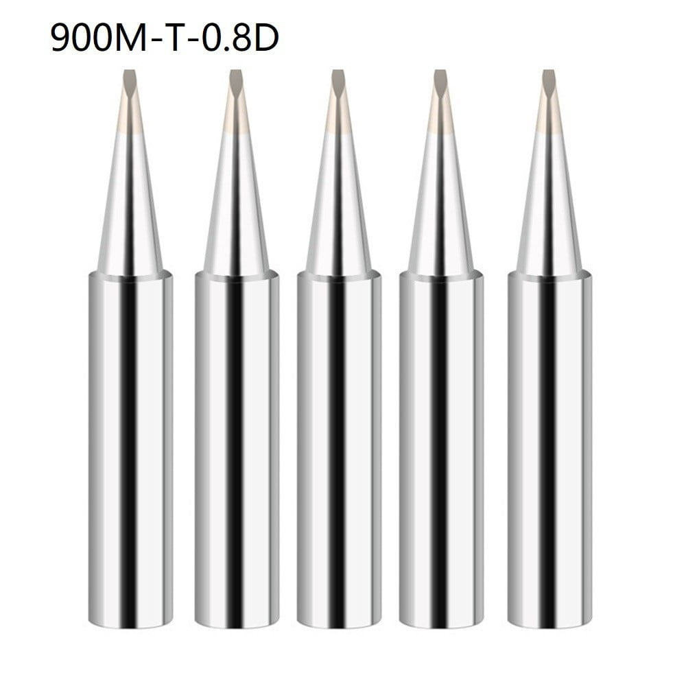 5pcs 900M-T Copper Soldering iron tips Lead-free welding solder tools - Walmart.com