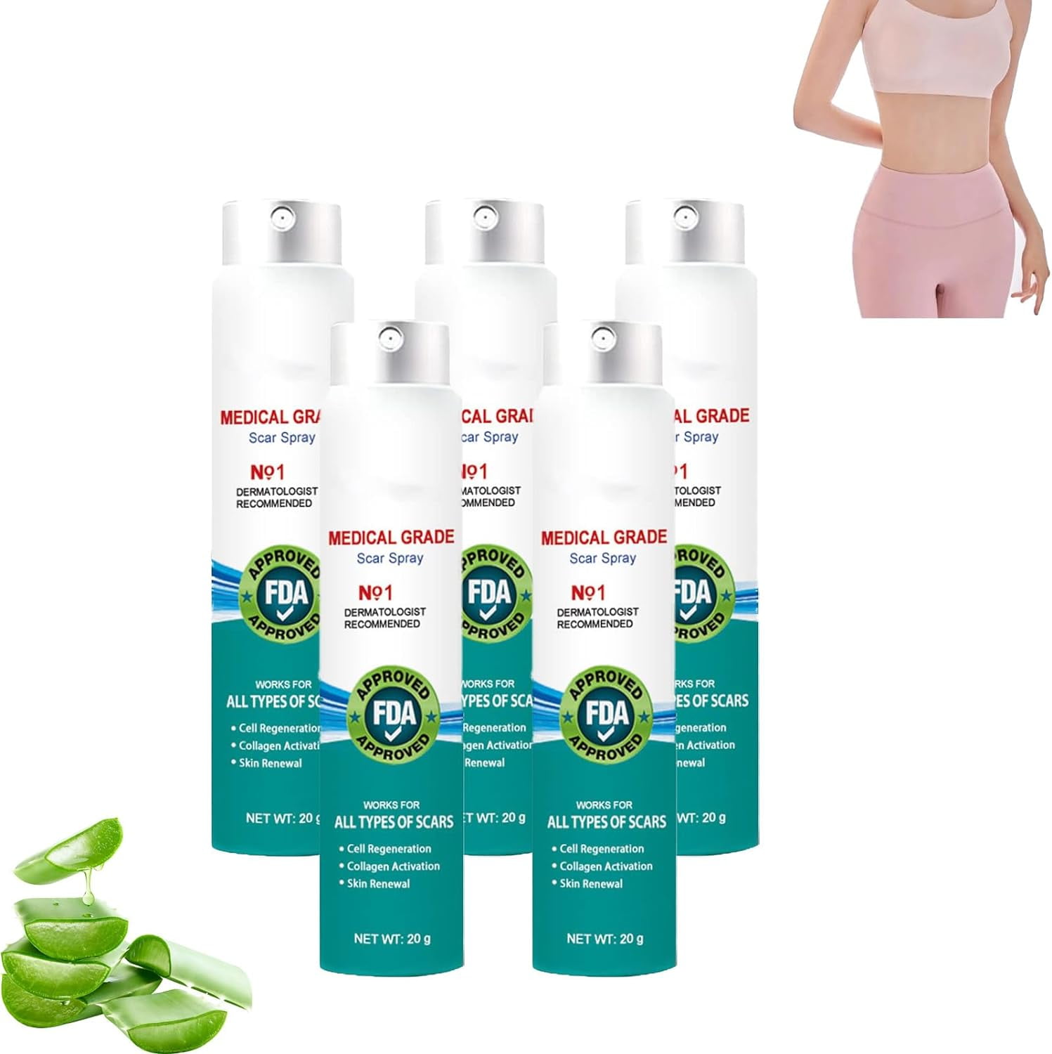 5pcs Advanced Scar Remove Spray, Scar Diminishing Moisturizing Scar ...