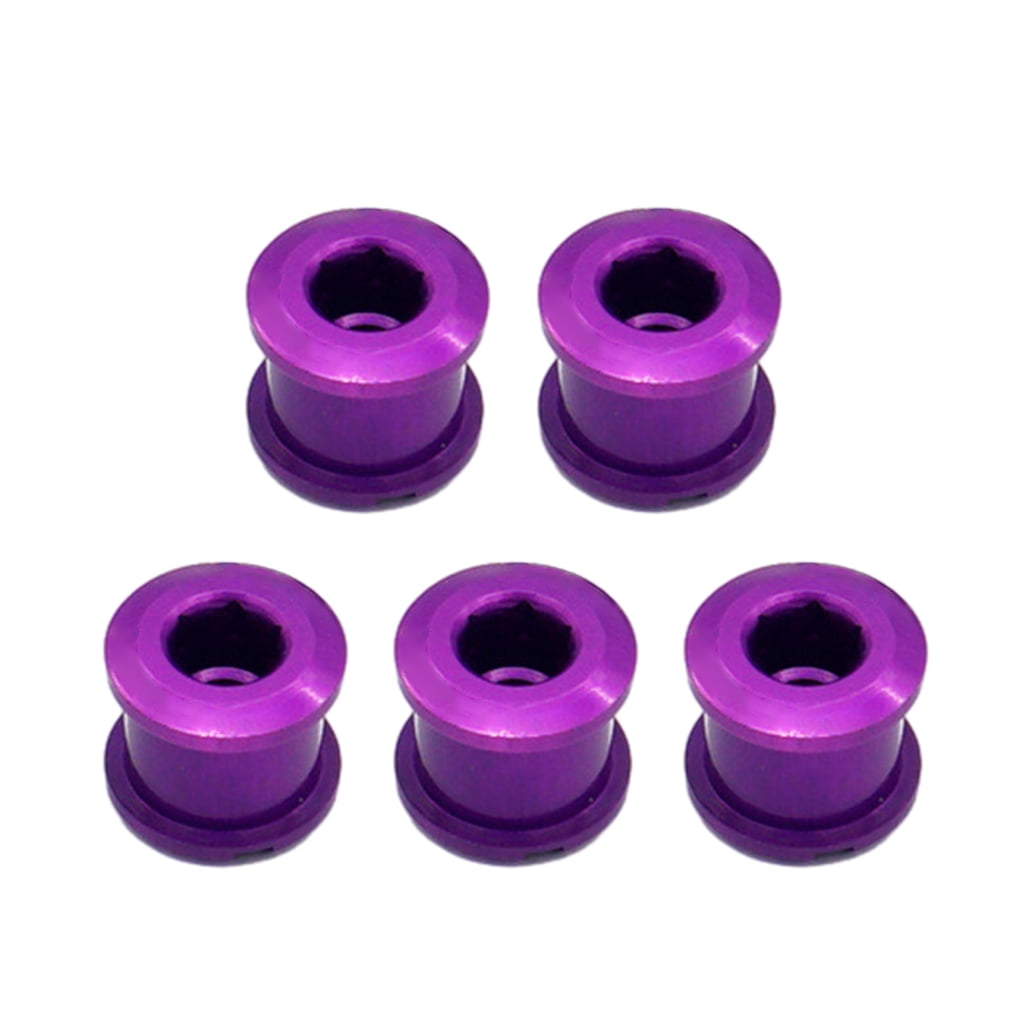 5pcs Aluminum Alloy Chainring Bolts Single Chainwheel Bolts Nut Single ...