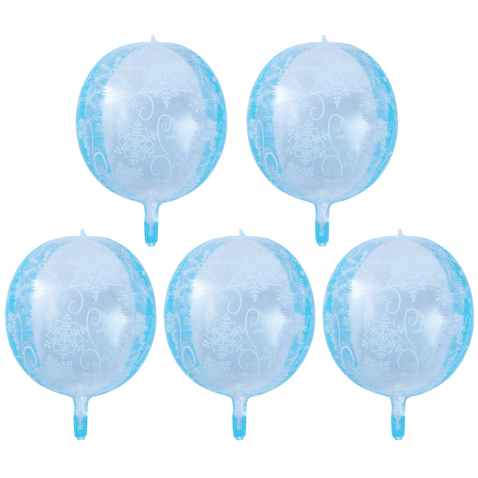 5-Pack Aluminum Foil Snowflake Balloons for Party Decoration, Festive ...